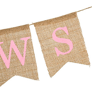 boot or bow banner, boy or girl burlap banner, baby shower burlap shower decorations, baby gender reveal party