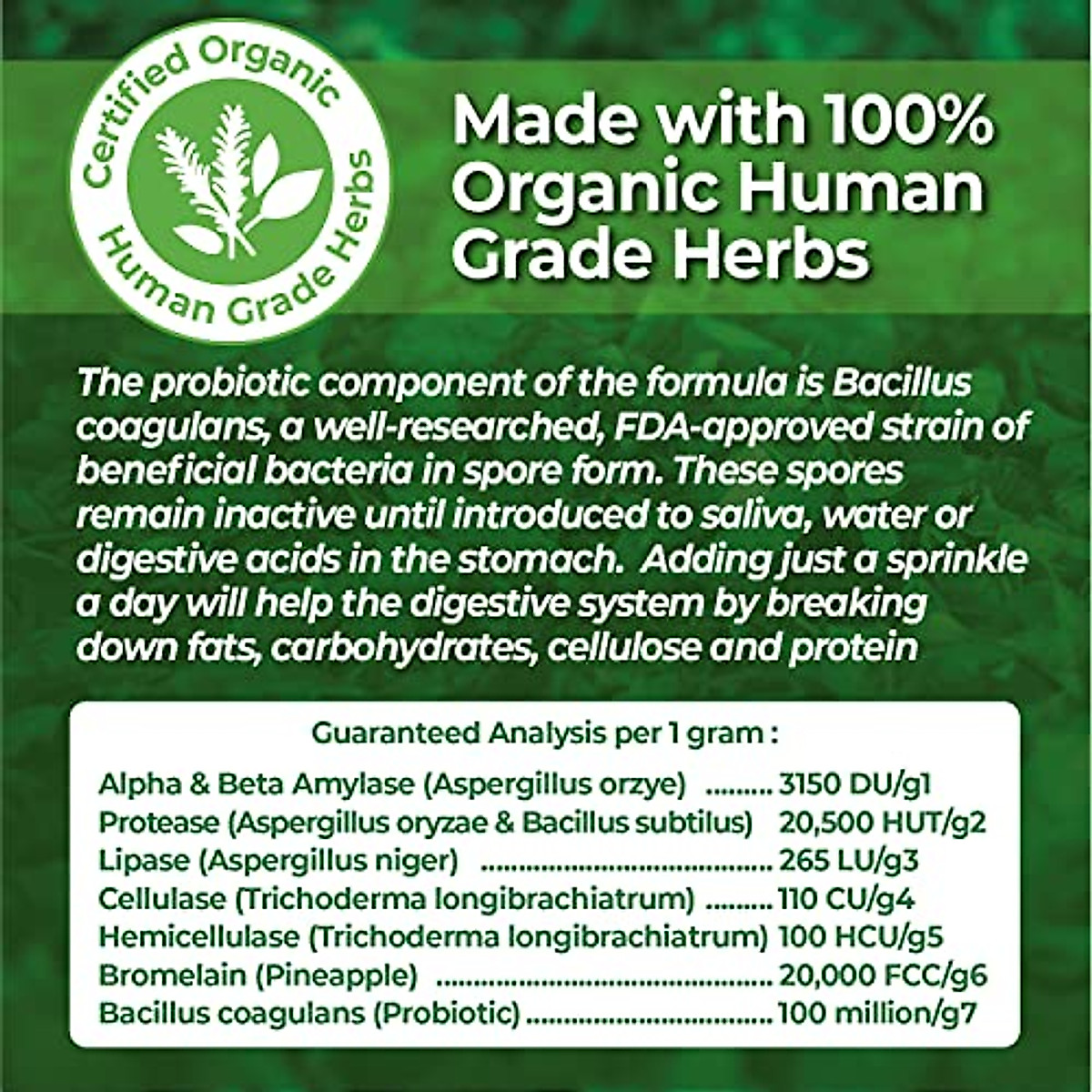 Animal Essentials Plant Enzyme & Probiotics Digestive Supplement for Dogs & Cats, 10.6 oz - Digestion Support