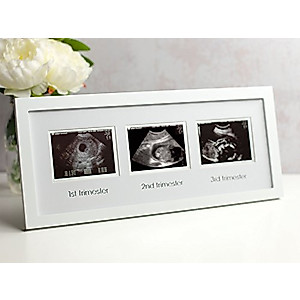 Pearhead Trimester Progression Sonogram Picture Frame, Pregnancy Milestone Keepsake Photo Frame, Sonogram Keepsake, Gender-Neutral Baby Nursery Décor