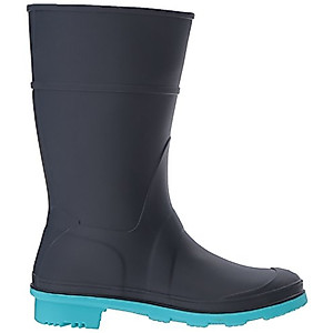 Kamik unisex-child Raindrops, navy/teal, 3 M US Little Kid