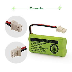 DM221 BT183342/BT283342 2.4V 400mAh Ni-MH Battery Pack, Also Compatible with Cordless Phone Batteries BT166342/BT266342 BT162342/BT262342 CS6709 CS6609 CS6509 CS6409 EL52100 EL50003(2 Pack)