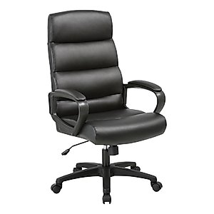Lorell LLR41843 Soho High-Back Leather Executive Chair