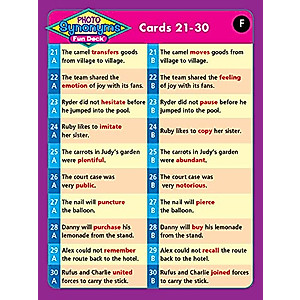 Super Duper Publications | Photo Synonyms Fun Deck Flash Cards | Educational Learning Resource for Children