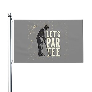 IMEEGIEN Let S Par Tee Flag 3x5 Ft Double-Sided Outdoor Decoration Banner Durable Home Yard Flags Polyester Welcome Flag
