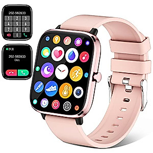 Smart Watch for Women(Answer/Calls) Fitness Tracher Smart Watch for Android and iPhone Compatible, Blood Oxygen Heart Rate Sleep Monitor Step, 1.7'' Full Touch TFT Screen Activity Tracker for Women