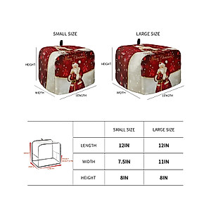 Christmas Toaster Dust Cover 2 Slice, Merry Christmas Dreamlike The Santa Claus Red Bread Maker Cover Toasters Covers for Fingerprint Protector Washable Kitchen Small Appliance Cover 12x7.5x8in