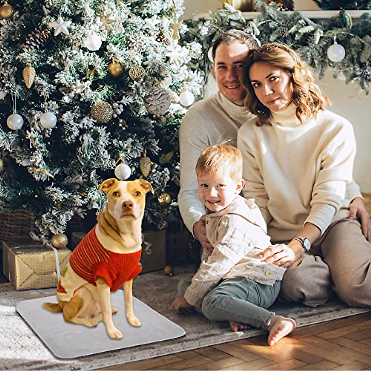 KONBACK Pet Heating Pad with Timer,Temperature Adjustable Electric Cat Dog Heating Pad Indoor Pet Heating Pads for Cats Dogs with Chew Resistant Cord, Pet Heated Bed Mat (Large, Grey)