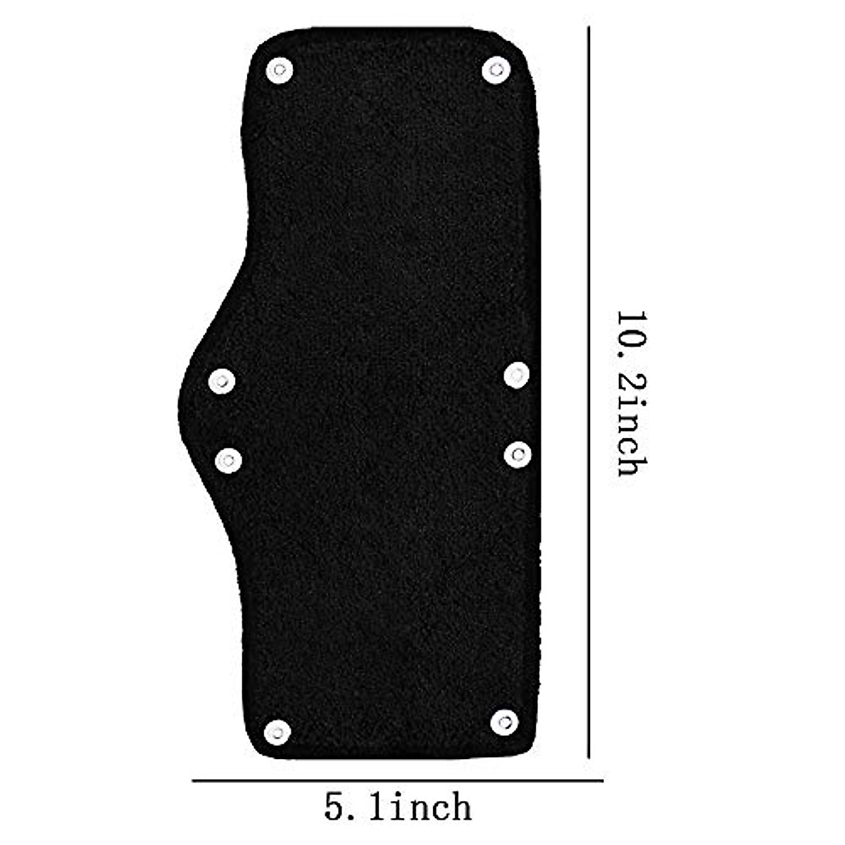 SUBANG 10 Pieces Cotton Hard Hat Sweatband Snap-on Sweatband Cloth Washable Hard Hat Liner for Safety Accessories, Black