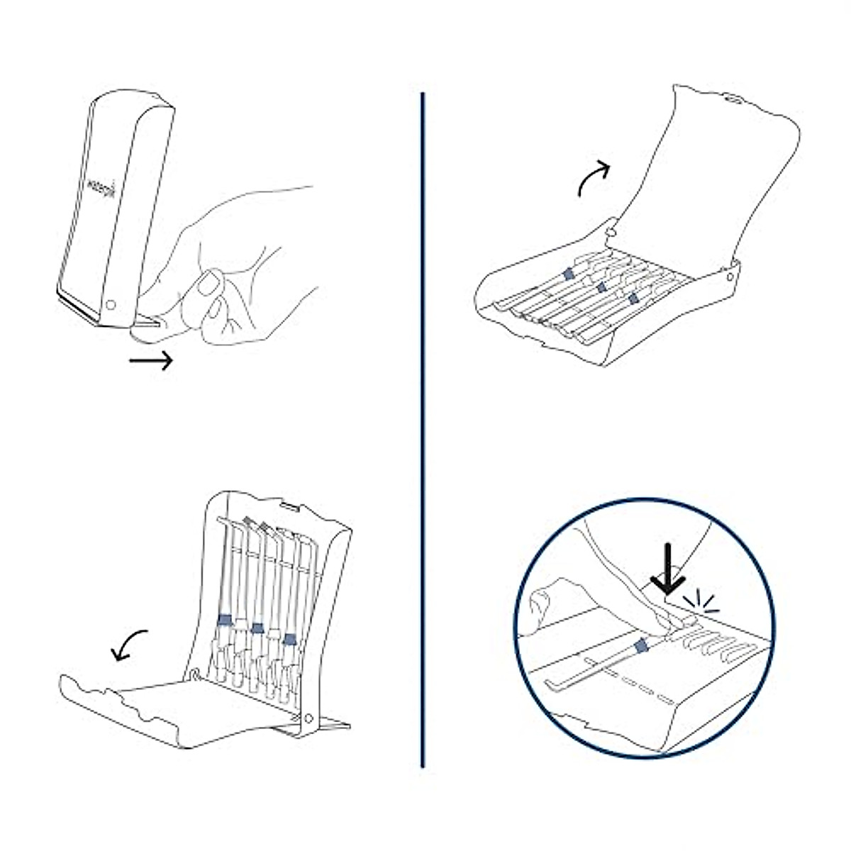 Waterpik Water Flosser 6 Count Replacement Tips With Case, Convenient, Hygienic and Sturdy for Easy Storage and Travel, Includes Precision, Orthodontic, Plaque Seeker Refill Heads Nozzles