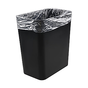 Gainhope 3-Pack 4.5 Gallon Plastic Small Trash Can Wastebasket, Black Garbage Container Bin for Under Desk, Office, Bathroom, Living Room, Classroom