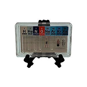 Micro Gas Periodic Element Set, Hydrogen, Helium, Nitrogen, Oxygen, Neon, Argon, Krypton, Xenon, Limited Edition Set, Great for Collections, Displays, Education and Gifts