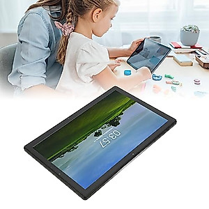 FOLOSAFENAR 10.1 Inch Tablet PC, 2560x1600 6GB RAM 64GB ROM 8MP Rear Camera 10.1 Inch Tablet for Work for Entertainment (Black)