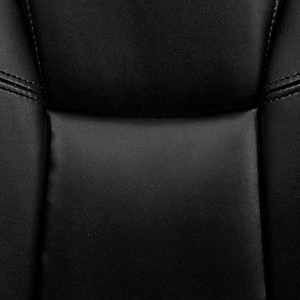 Flash Furniture Caroline Mid-Back Black LeatherSoft Multifunction Swivel Ergonomic Task Office Chair with Pillow Top Cushioning