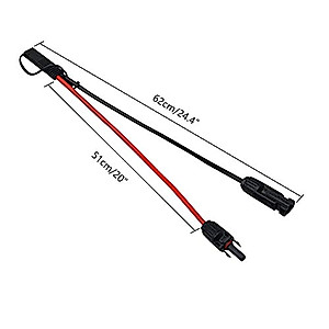 CERRXIAN 50cm 10AWG SAE to Male & Female Adapter 10AWG Cable with SAE Conector for RV Panel Solar