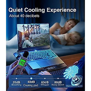 ATKTTOP Laptop Cooling Pad with 8 Quiet [Industrial Grade High RPM] Fans, Laptop Cooler for 12-17 Inch Laptop, Portable USB Powered Gaming Laptop Cooling Pad, Laptop Stand with Fan Switch Control