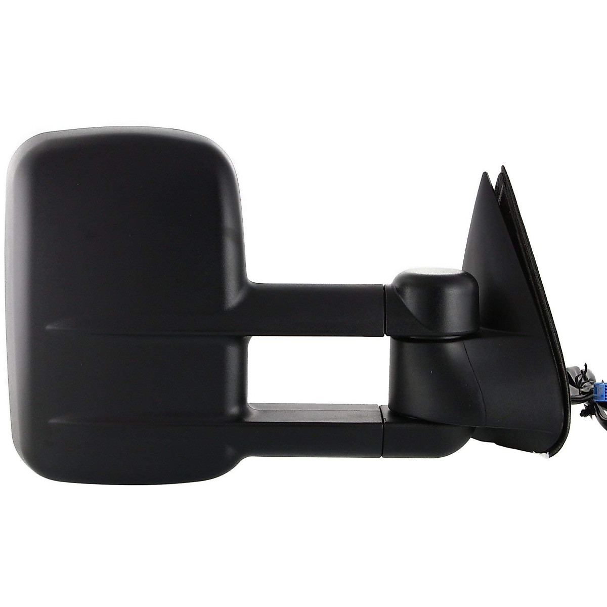 Kool Vue Power Heated Towing Door Mirrors Compatible With Chevrolet Silverado 1500 2003-2006 Manual Fold With Spotter Glass; Without Signal Light, Memory, Puddle Lamp & Auto-Dimming Textured Pair