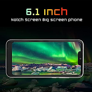 iP13 Pro MAX Unlocked Smartphone, 6.1in 3GB 32GB Face ID Cell Phone Unlocked for Android 6.0, MT6799 10 Core,Dual SIM, 5MP 8MP Dual Camera, 2800mAh Mobile Phone Support 128GB Expandable(White)