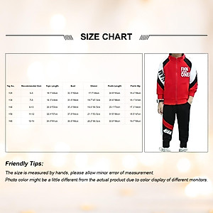 YEAHDOR Kids Boys 2 Piece Tracksuit Set Long Sleeve Hoodies Sweatshirt and Sweatpants Outfit Sport Athletic Activewear Black & white 7-8 Years