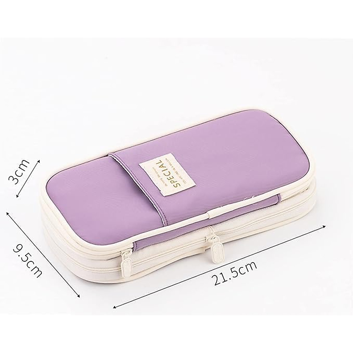 Arnuixty Colorful Large Storage Pencil Pen Case Bag with Zipper Big Capacity Pouch Organizer for Office College School Travel Holder Box (Light Green)