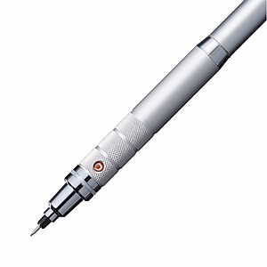 uni Kuru Toga Roulette Model Auto Lead Rotation 0.5mm Mechanical Pencil, Silver Body (M510171P.26)