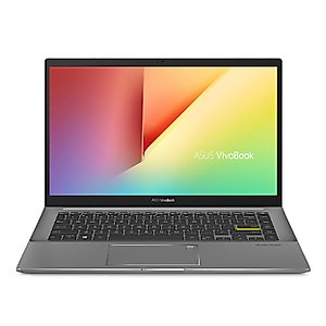 Asus VivoBook S14 S433 Thin and Light 14 FHD Display, Intel Core i5-10210U CPU, 8GB DDR4 RAM, 512GB PCIe SSD, Windows 10 Home, Indie Black, S433FA-DS51 (Renewed)
