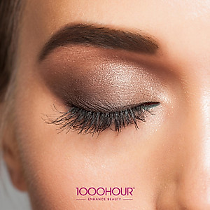 1000 Hour Professional Formula Brow Color Kit - Defined Brows with a Long-Lasting Formula with Eyebrow Mascara - Brow Gel for Stunning Brows that Last Up To 6 Weeks with 12 Applications - Dark Brown