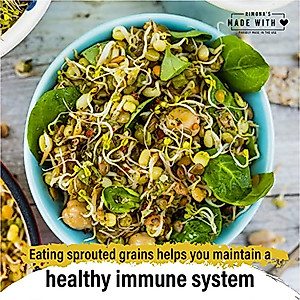 RIMONA’s Sprouting Kit - Stainless Steel Curved Enhanced Mesh Strainers (1 for Big and 1 for Small Seeds), Ball Mason Jar & Holder - Sprout Growing Kit for variety of seeds