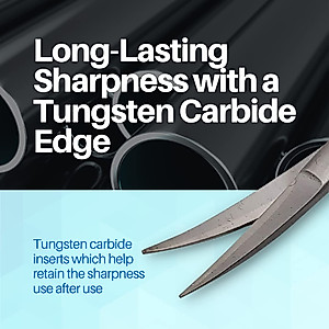 Scissors Curved 5 inches with tungsten carbide inserts Gold Plated handle extra sharp ARTMAN BRAND