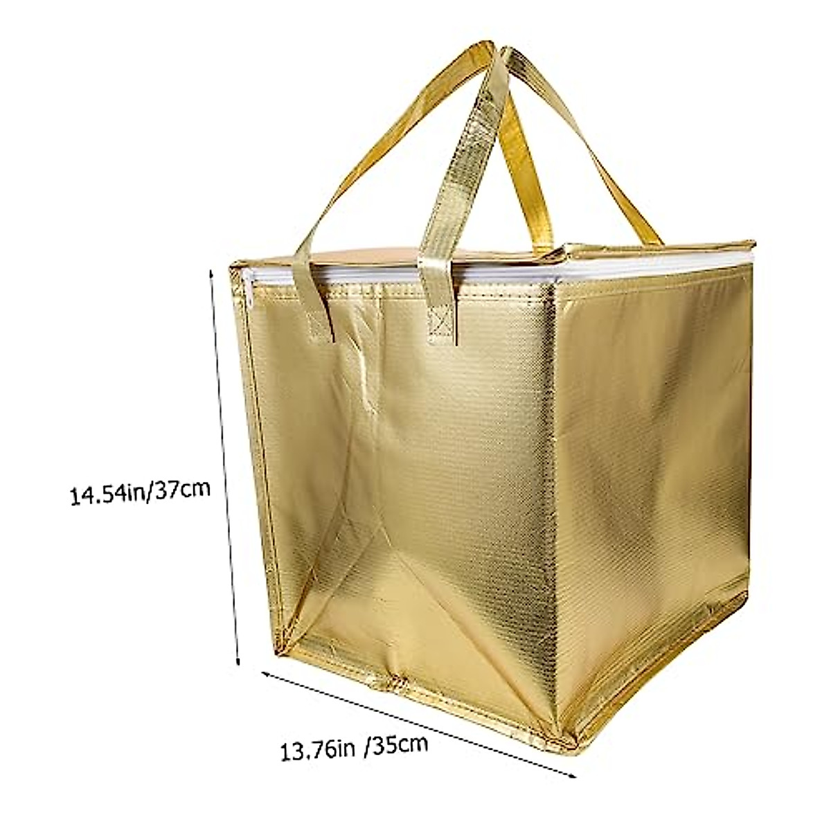 Reusable Grocery Bag Insulation foldable grocery shopping tote food transport cooler insulated bento Food Delivery Storage aluminum Stands Upright Warmer Grocery Delivery Bag