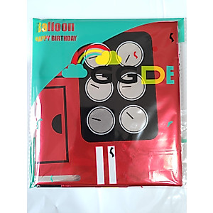 2 Pcs Jumbo Fire Truck Foil Mylar Balloon Helium Large Birthday Party Decorations Supplies Red