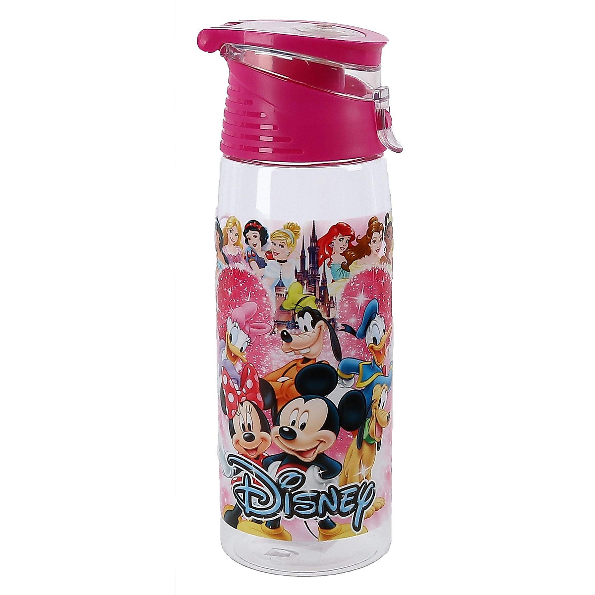 Disney Ensemble Group Mickey Minnie Goofy Donald Pluto Flip Top Bottle