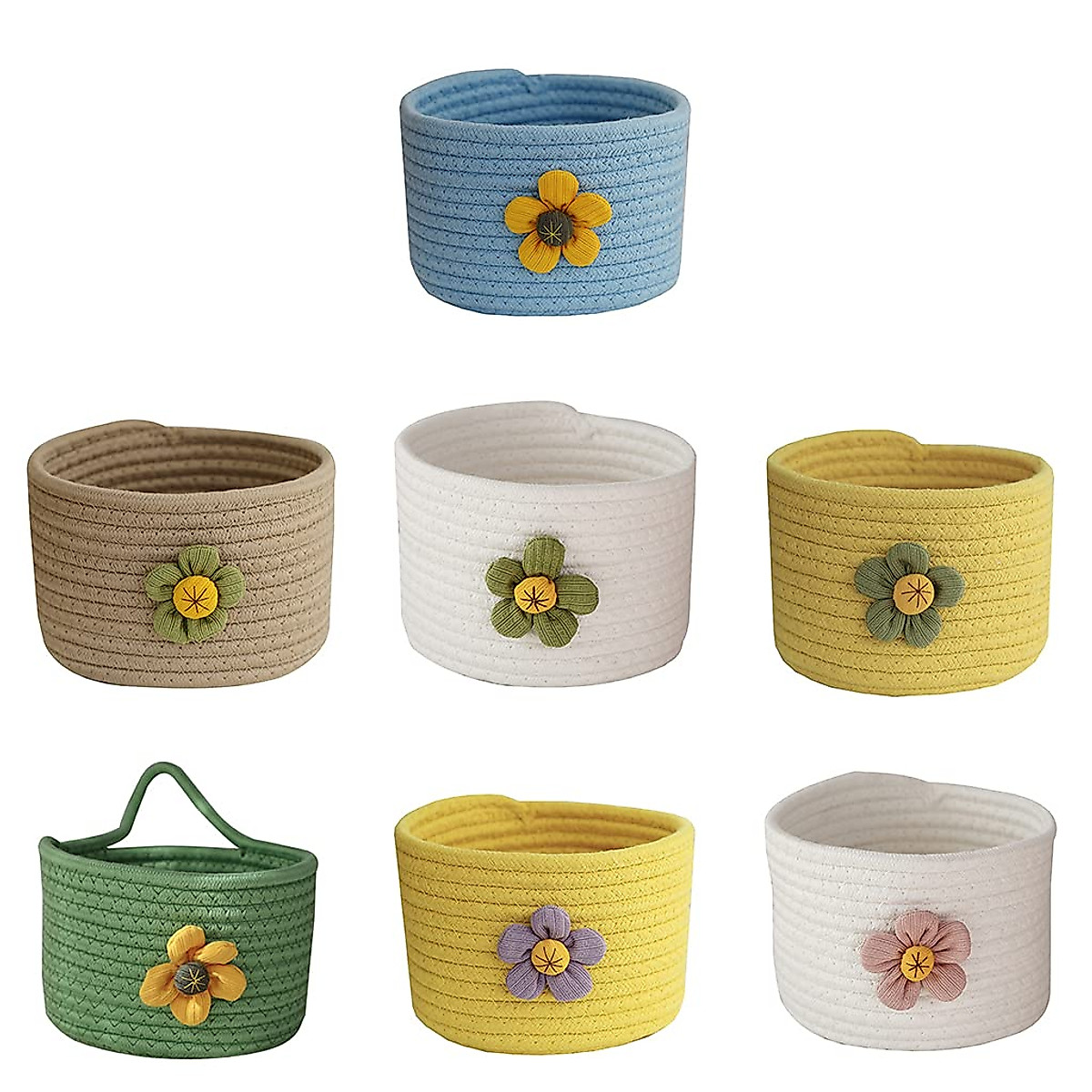 Storage Basket Soft Woven Cotton Rope Laundry Basket Storage Bin For Baby Blankets Toys Clothes Towels Washable Round Storage Basket