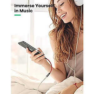 UGREEN Headphones Adapter for MFi Certified iPhone Lightning to 3.5mm Jack Converter Compatible with iPhone 14 Pro Max/14 Plus/13/13 Pro/13 Pro Max/12/12 Pro Max/11 Pro Max/XS/8/8P, iPad 9, Red