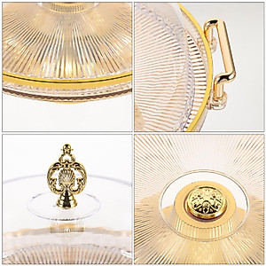 Yardwe Candy Display Rack Wedding Cake Stands Platter Tray Cake Stand with Dome Snacks Serving Tray Dessert Severing Tray Small Fruit Plate Cake Pan Candy Plate Office Container Paper Cup