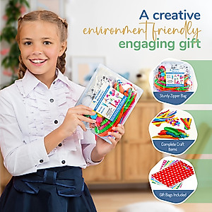 Sam & Sid 6 Pack (600+ Craft Items) Prefilled Birthday Party Favors for Kids Ages 5-12, Sensible Arts & Crafts Favors, Premade Goodie Bags, Mini Individual Craft Kits, Student Graduation Gifts