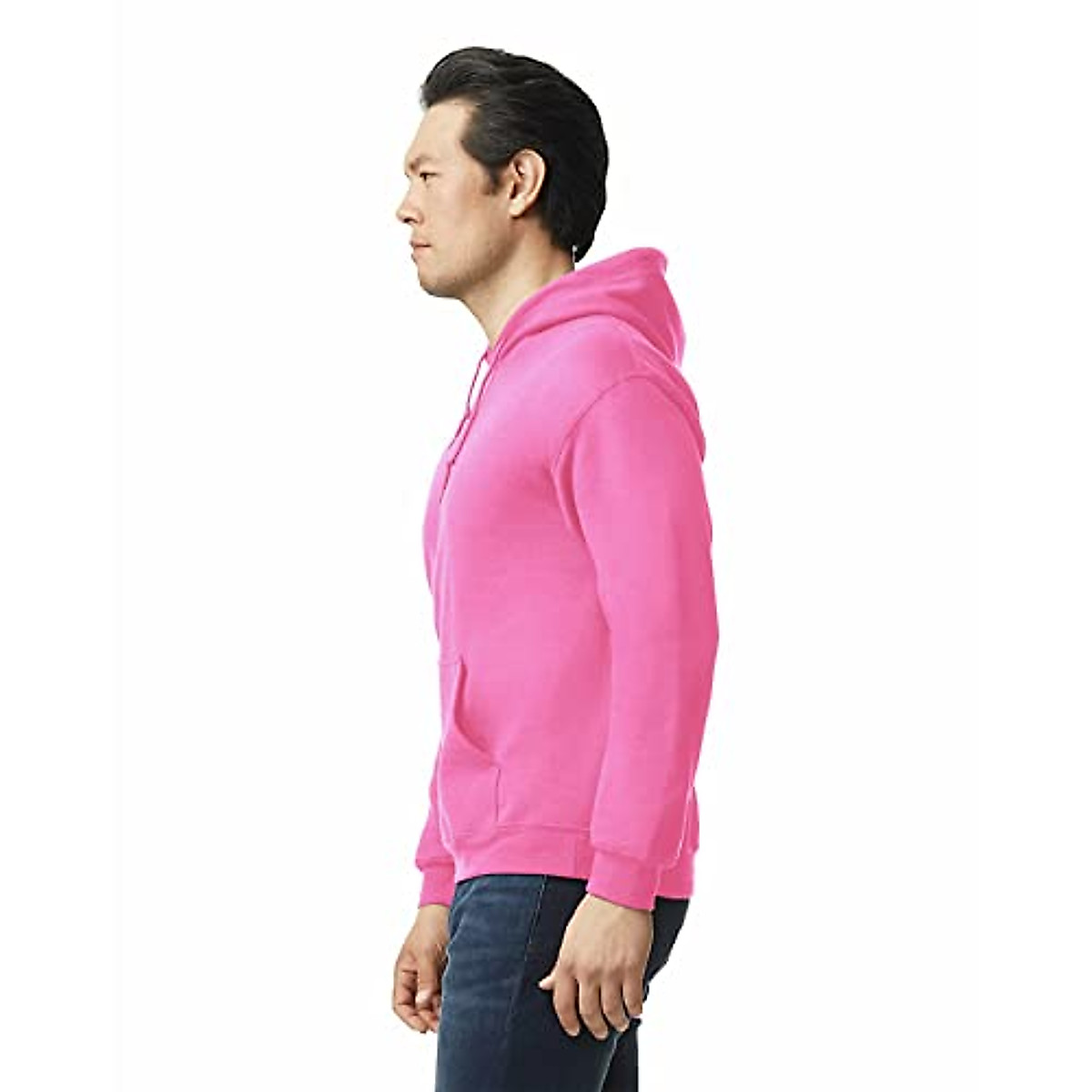 Gildan Adult Fleece Hoodie Sweatshirt, Style G18500, Multipack, Safety Pink (1-Pack), Small