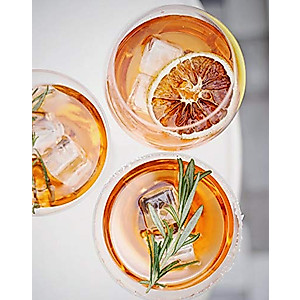 FIXTADE Clear Coffee Mugs Set of 2 - Double Wall Cups with Handle - Glass Tea Mugs Each 12 Ounces（ 350ml）