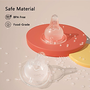 YOHKOH PPSU Baby Bottle Wide Neck, Newborn Anti-Colic Baby Bottle with Natural Response Nipple, Streamlined Body, Easy to Clean (5.4oz (Pack of 4), Blue)