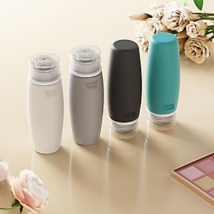 PACKISM TSA Approved Toiletry Bottles - 6 Pack Leak Proof 3.4oz Silicone Travel Bottles for Toiletries, BPA Free Leak Proof Refillable Travel Accessories (Not come with content inside the bottle)