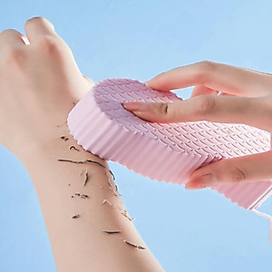 3 PCS Magic Exfoliating Bath Sponge,3D Super Soft Exfoliating Bath Sponge,Exfoliating Sponge Remover Dead Skin for Adults Children and Women,Reusable(Blue+Pink+Gray)