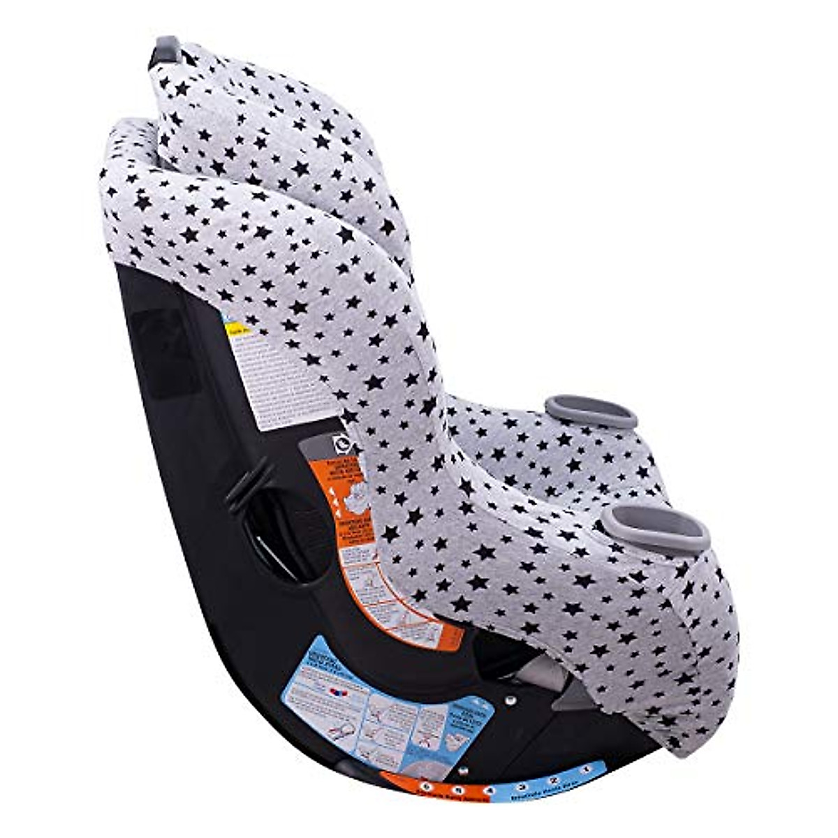 JYOKO Kids Cover Liner for car seat Compatible with Graco Extend2fit, 100% Cotton Made (Black Star)