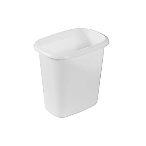 Rubbermaid 6 Quart 1.5 Gallon Traditionally Shaped Heavy Duty Lightweight Bedroom, Bathroom, and Office Wastebasket Trash Can (2 Pack)