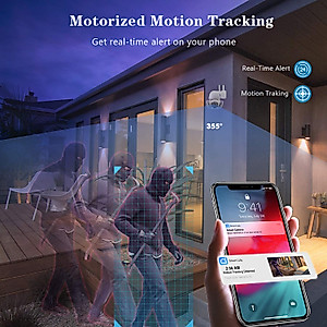 AIMECOR Outdoor Security Camera, FHD 1080P Pan/Tilt 2.4G WiFi Home Surveillance Camera with Night Vision 2-Way Audio Cloud Motion Detection Activity Alert IP66 Waterproof Cloud Alexa - iOS, Android