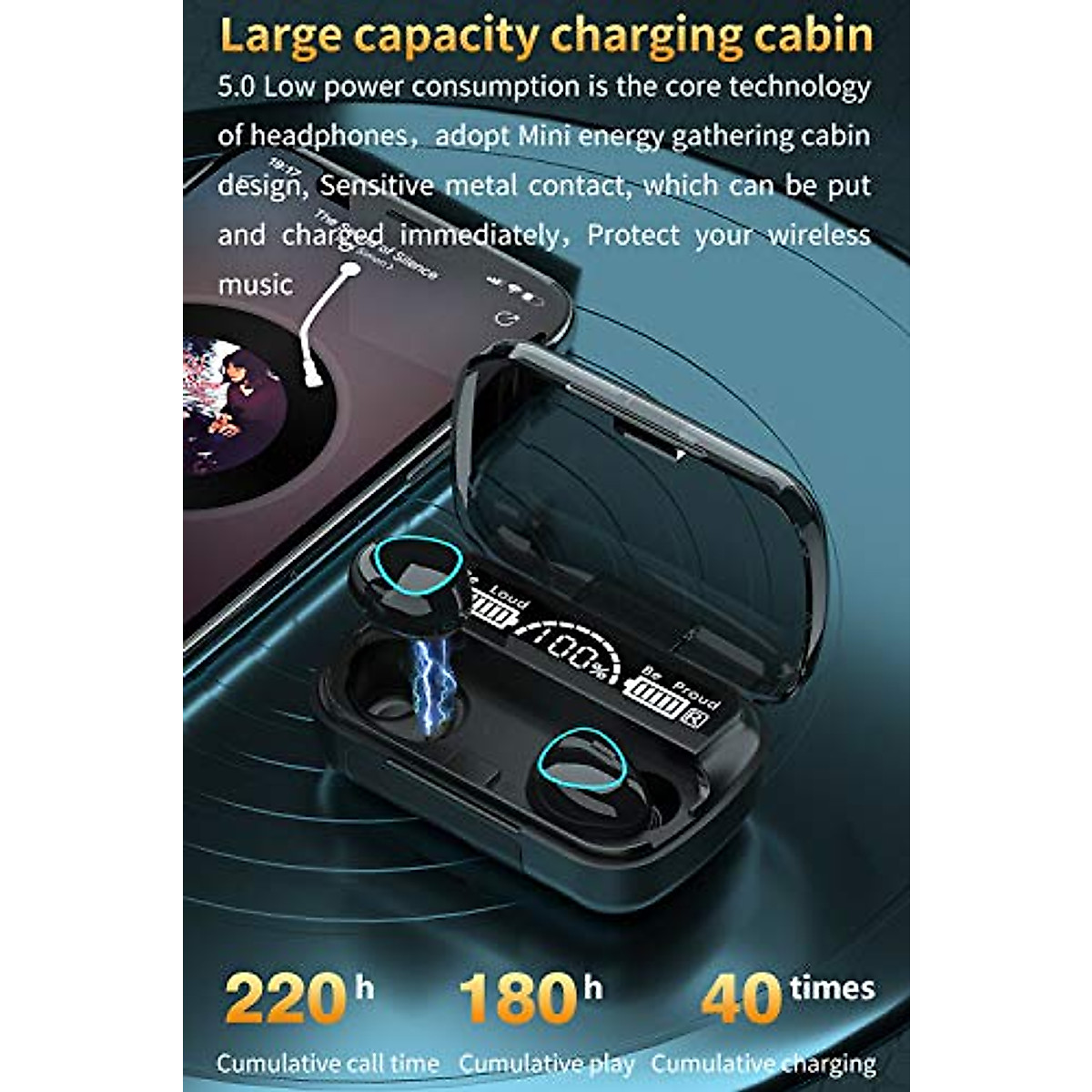 Wireless Earbuds Bluetooth 5.1 Earphones for Nokia 2760 Flip in Ear Headphones True Stereo Sports Waterproof/Sweatproof Headsets with Microphone