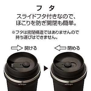 Doshisha Tumbler, Cat Tongue Senka Tumbler, Recommended for Cat Tongue, 10.8 fl oz (320 ml), Black