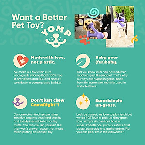 Yomp FunnyBone Wish Bone Dog Chew Toy – Interactive Teething Toy for Puppies, Soft, and Medium Chewers – Pet-Safe, Non-Toxic Silicone Chew Bone