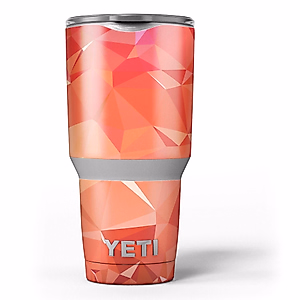 Design Skinz Orange Geometric V17 - Skin Decal Vinyl Wrap Kit Compatible with The Yeti Rambler Cooler Tumbler Cups