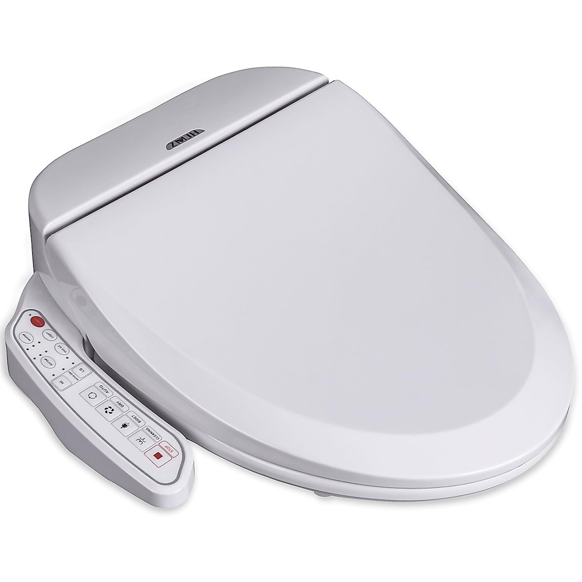 ZMJH A102D Bidet Toilet Seat, Round Smart Unlimited Warm Water, Vortex Wash, Electronic Heated, Warm Air Dryer, Rear and Front Wash, LED Light, Need Electricity (Round)