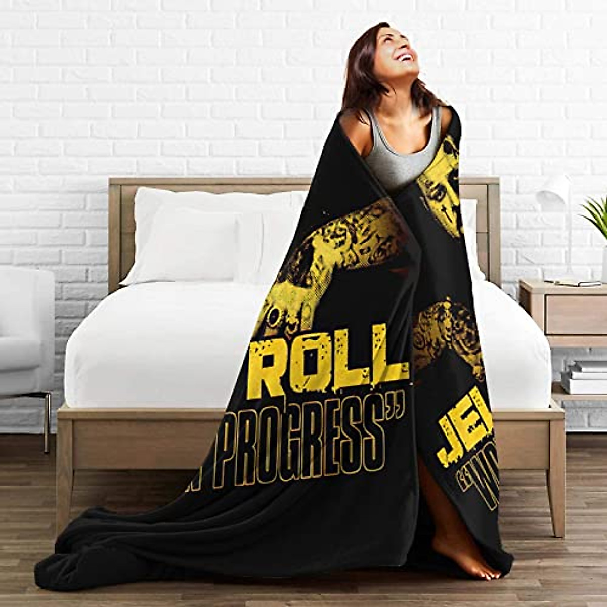Jelly Rapper Rock Roll Blanket Flannel Fleece Micro Throw Blanket All Seasons Lightweight Air Conditioner Luxury Blanket for Living Room/Bedroom/Sofa/Camping 50"x40"