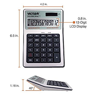 Victor 99901 TuffCalc Calculator, White, 1.8" x 4.6" x 6.5"